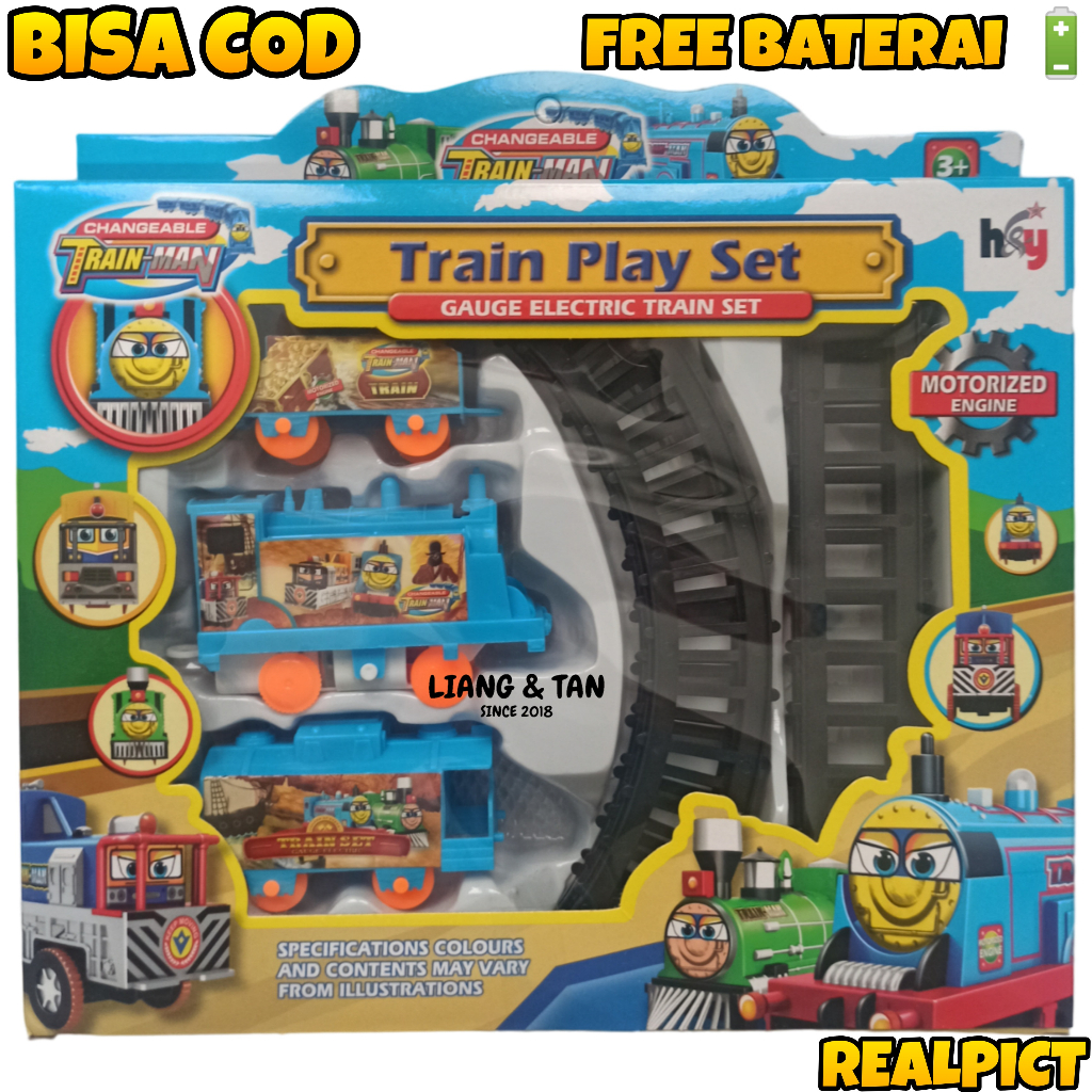 Jual Bisa Cod Promo Free Baterai Mainan Anak Kereta Api 3 Gerbong