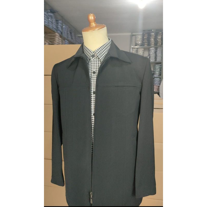 Jual Jasket Semi Jas Multifungsi Hitam Tebal Jahitan Tailor | Shopee ...