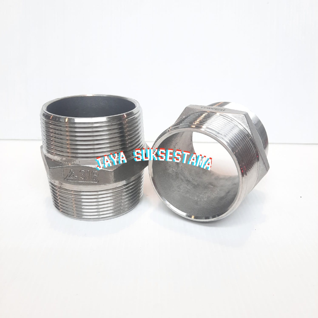 Jual Double nepel Stainless SS 316 Drat 3/4" inch SS316 Double Naple | Shopee Indonesia