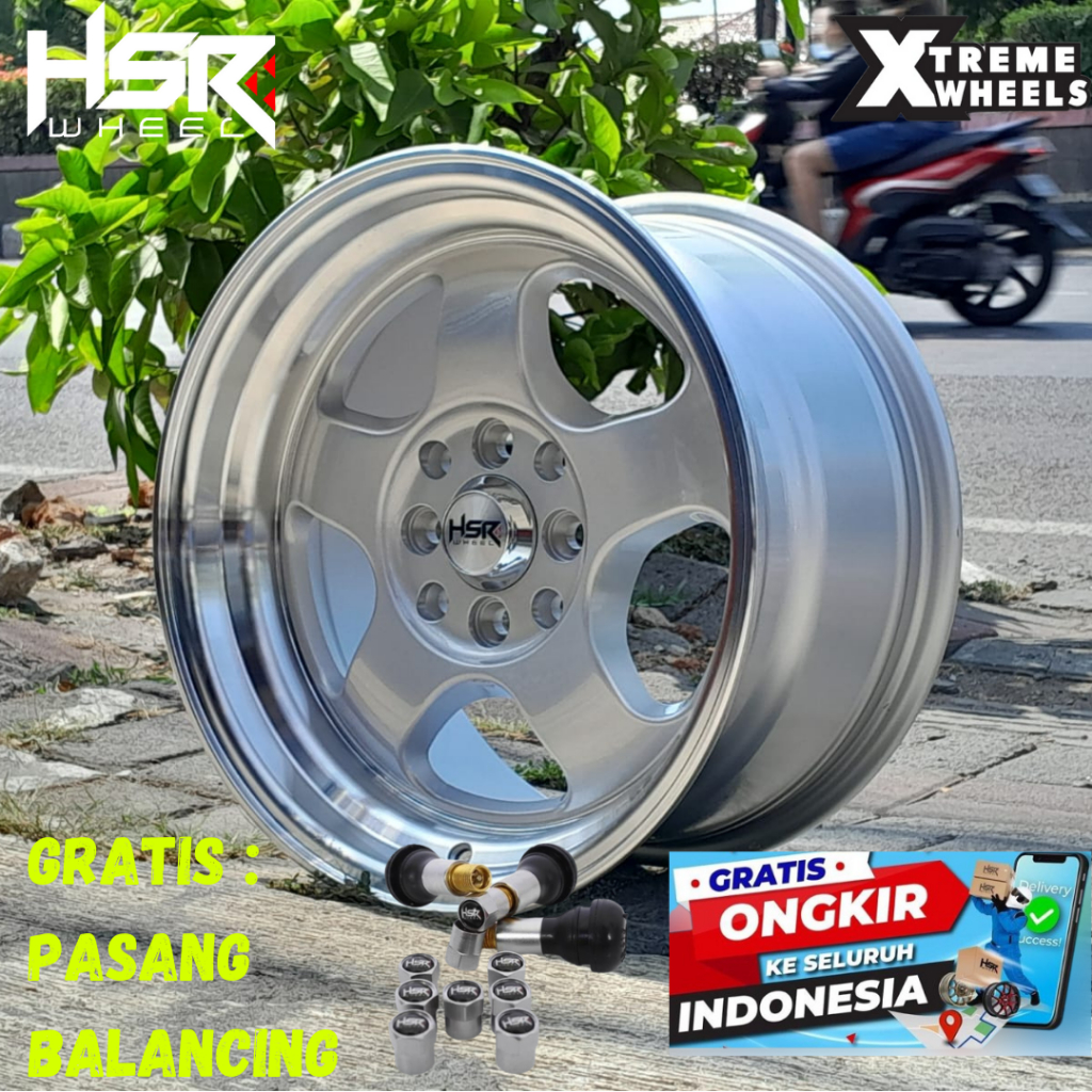 Jual HSR BRISKET VELG CELONG R15 LEBAR 7-8 LUBANG BAUT 4X100-114 SILVER COCOK DI HONDA BRIO,JAZZ ...
