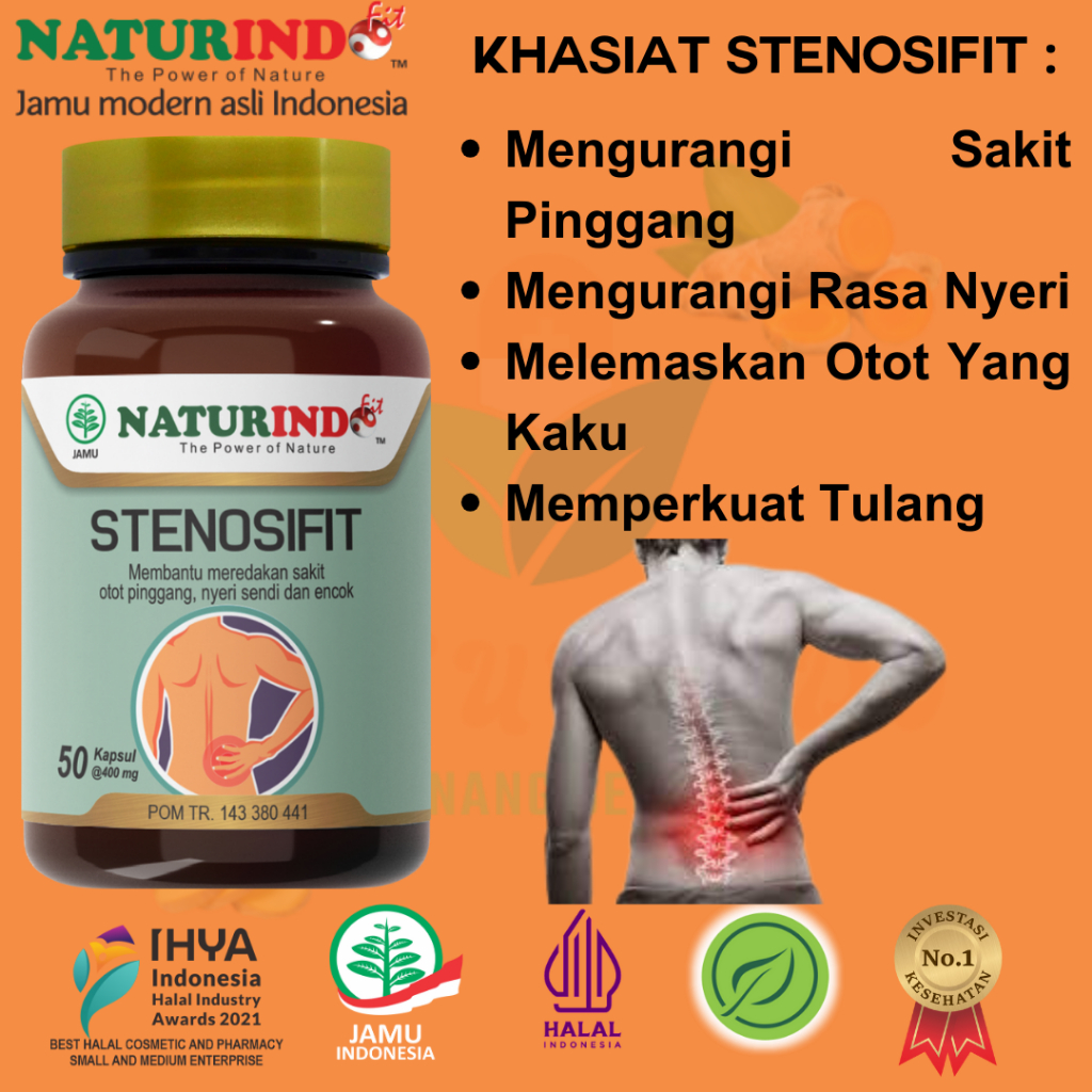 Jual HERBAL STENOSIFIT NATURINDO Jamu Encok Sakit Pinggang Saraf ...