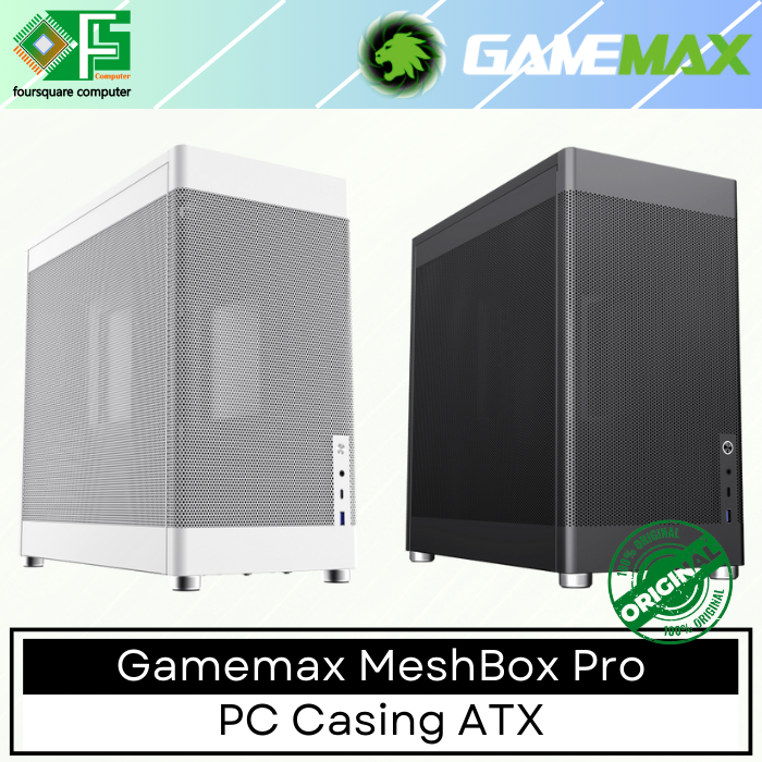 Jual Gamemax Meshbox Pro Black White | Casing PC ATX | CPU PC Case ...