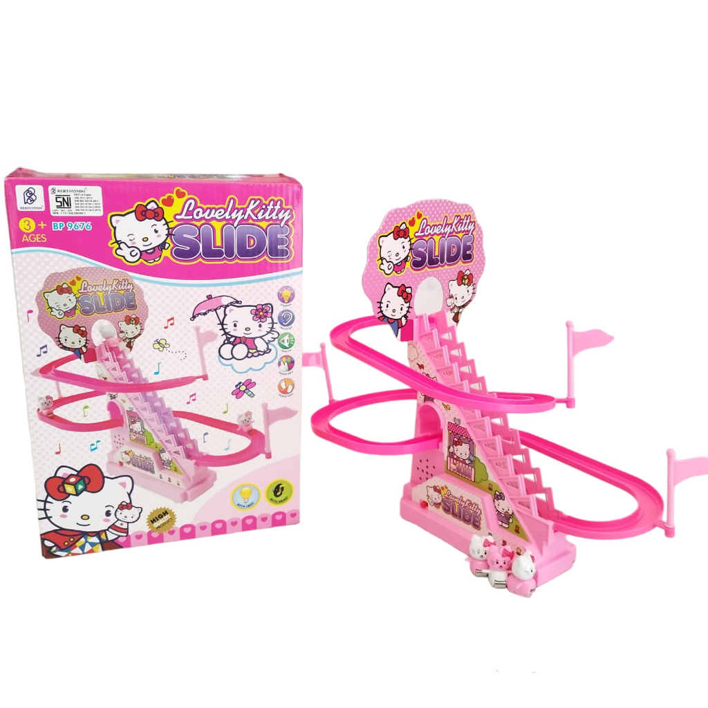 Jual Mainan Tangga Hello Kitty Baterai Musik / Hello Kitty Track Music ...