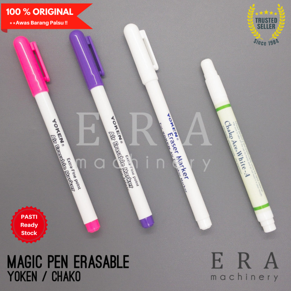 Jual PEN Pola Yoken Chako Ace White A Marker Eraser Japan Penanda Kain ...