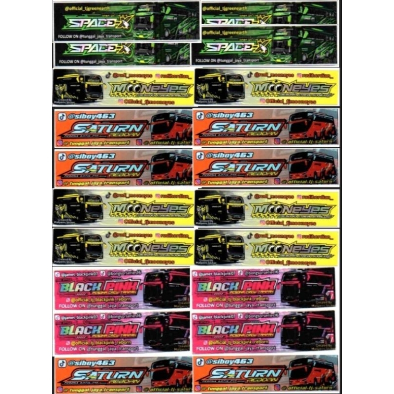 Jual stiker bus telolet asli anti air 1lembar isi 20pcs | Shopee Indonesia