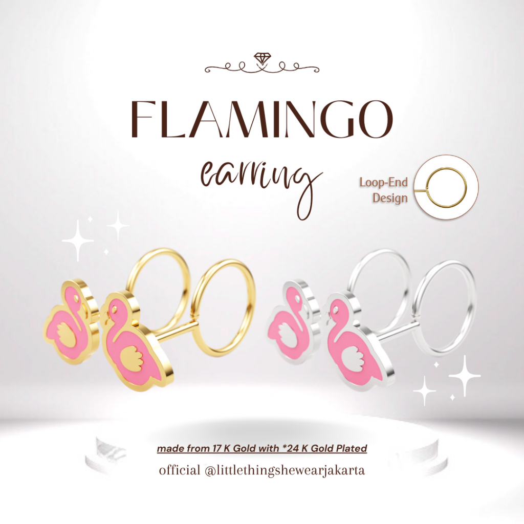 Jual Littlethingshewear Jakarta Official Loop End Anting Flamingo 0.58 ...