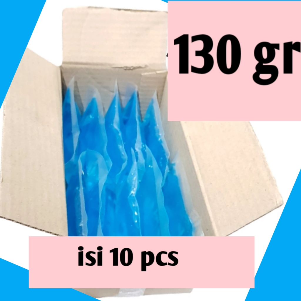 Jual 130 gr / isi 10 pcs blue gel blue ice gel / blue ice pack ...