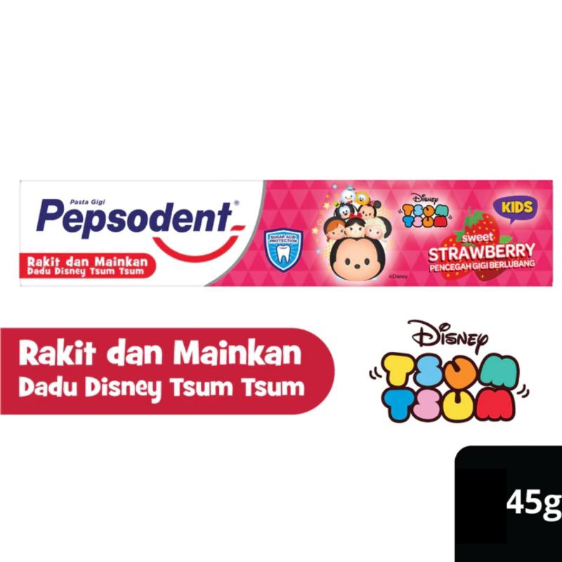 Jual Pepsodent Kids Pasta gigi anak Strawberry 45gr | Shopee Indonesia