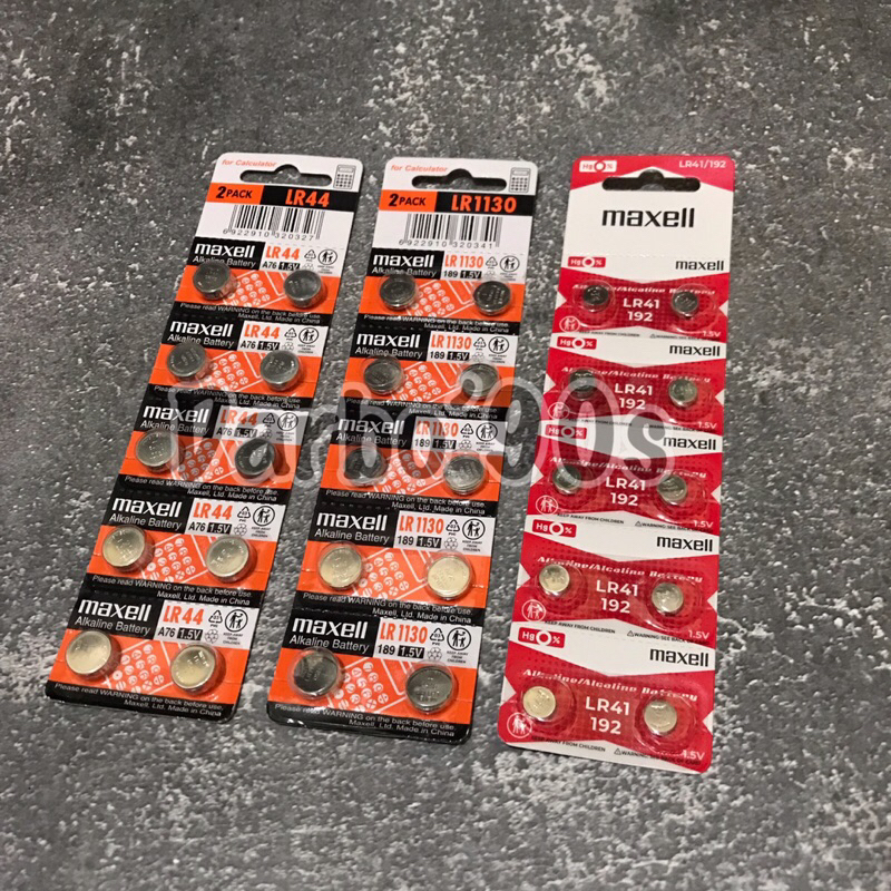 Jual Baterai Maxell LR41 LR44 LR1130 Original Baterai Jam Batrai Kalkulator Original | Shopee ...