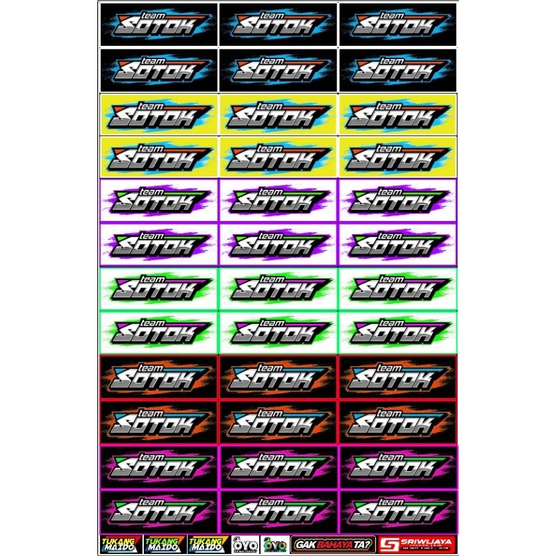 Jual Stiker Team Sotok Bahan Hologram Dan Cromo | Shopee Indonesia