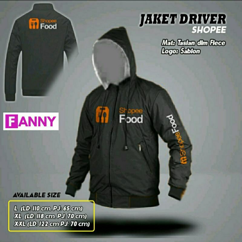 Jual JAKET SHOPEEFOOD / JAKET BOLAK BALIK DRIVER SHOPEEFOOD / JAKET ...