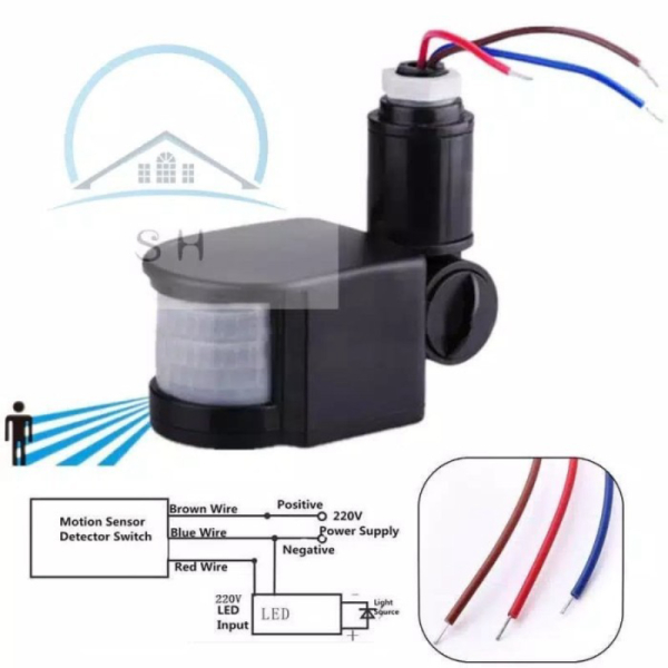 Jual SENSOR GERAK PIR MOTION 220V / Big flexible sensor gerak infra ...