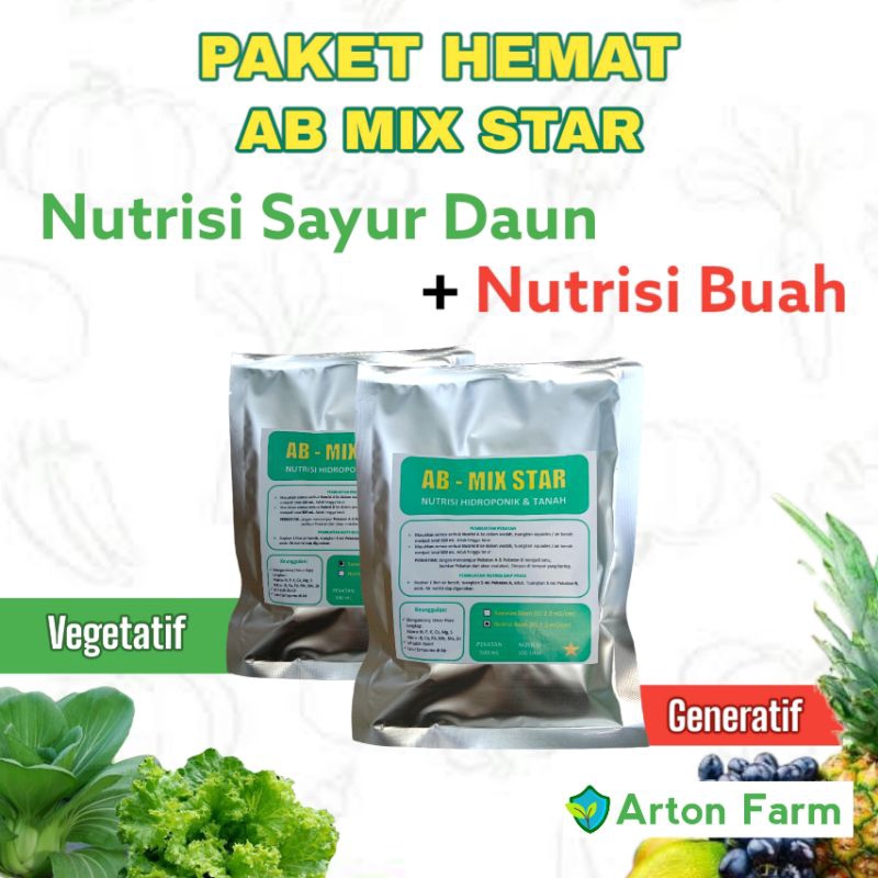 Jual Paket Ab Mix Sayur Daun & Buah 500ml Pupuk Hidroponik dan ...
