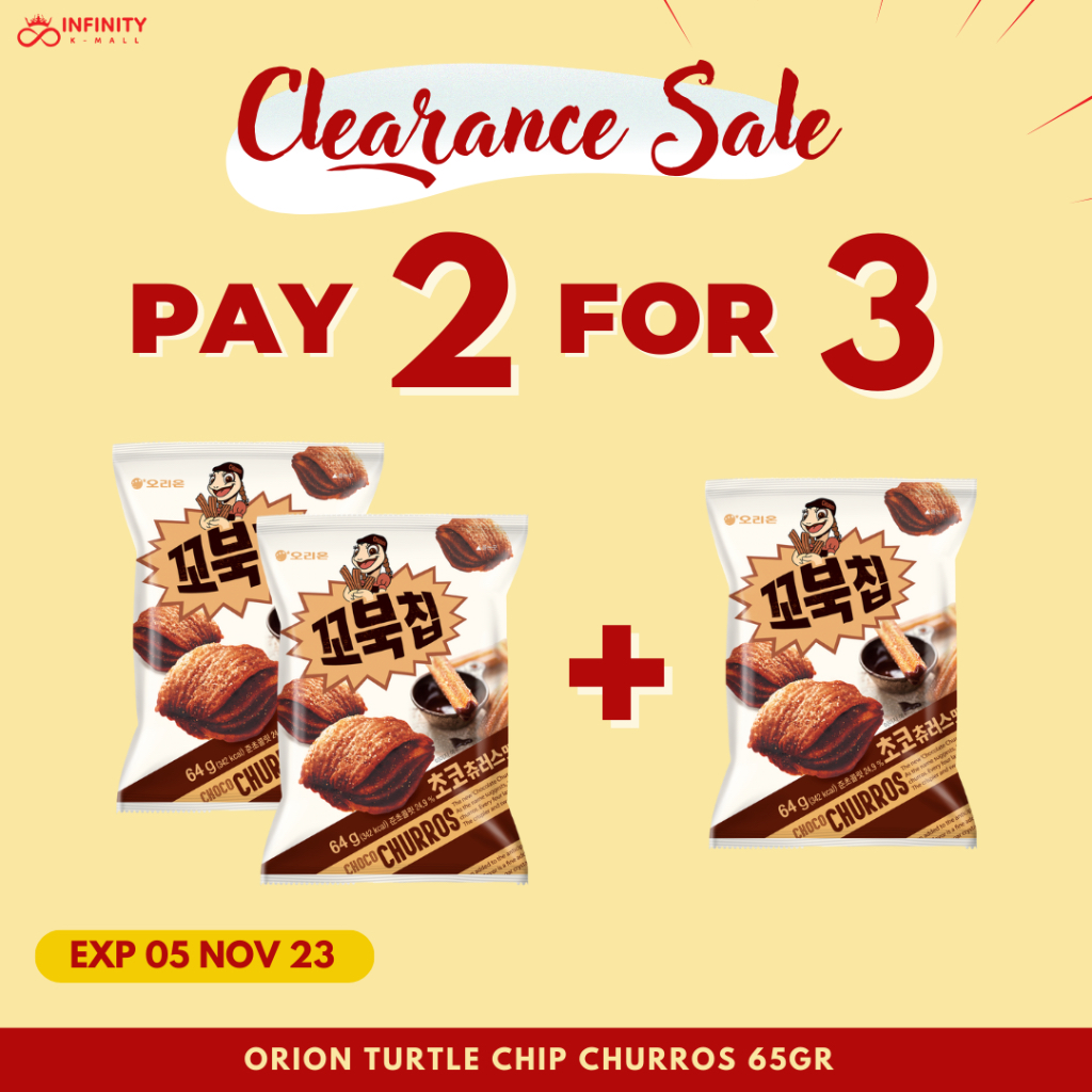 Jual [EXP 05 NOV 2023] Orion Turtle Churros Chip (65 gr) HARGA TERTERA ...