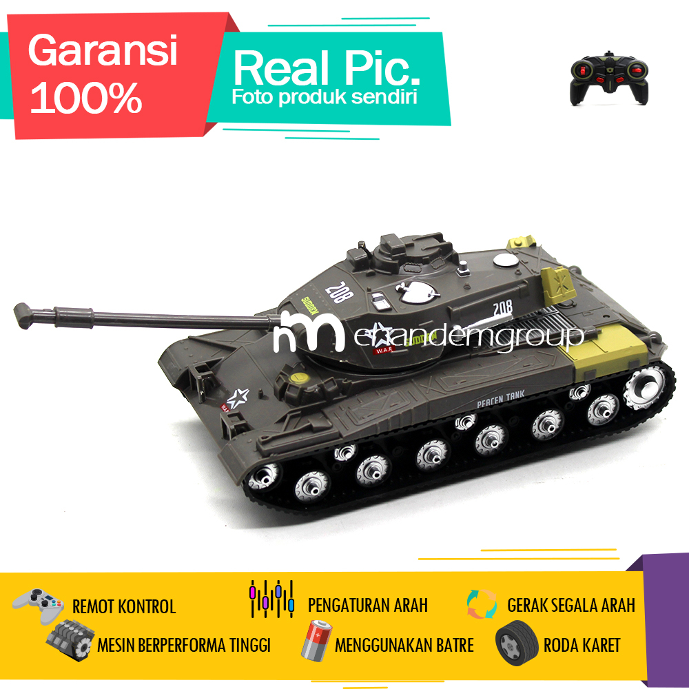 Jual Mainan Mobil Remot Kontrol RC Tank Military Z-4 LED Bersuara Percent Truck | Shopee Indonesia