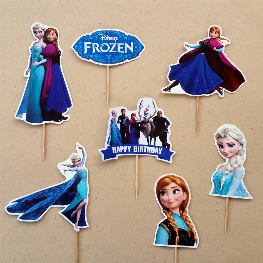 Jual Toper Tusuk Karakter Frozen EA / Cake Topper hiasan kue ulang ...
