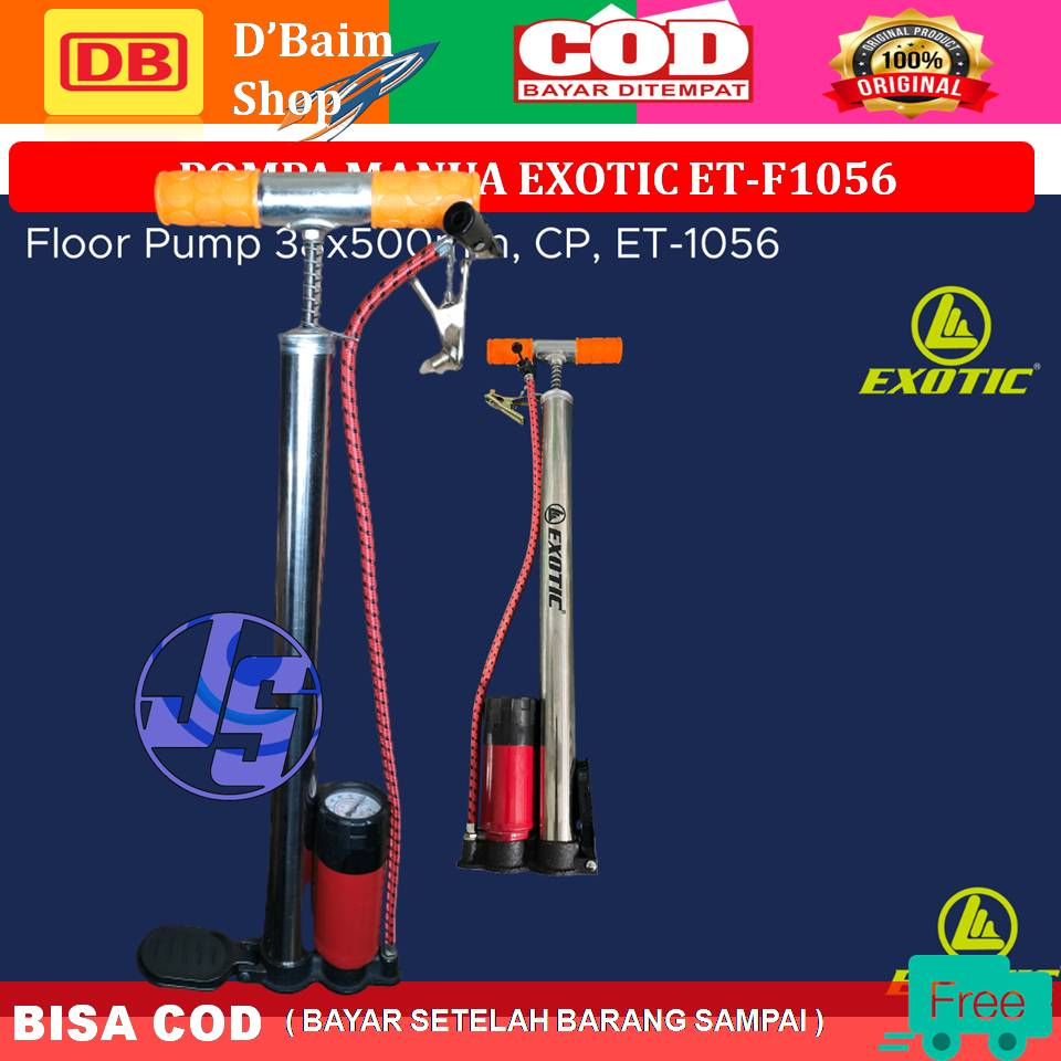 Jual ZA. Pompa Ban Motor Sepeda Mobil Exotic ET-F1056 Pompa Tangan ...