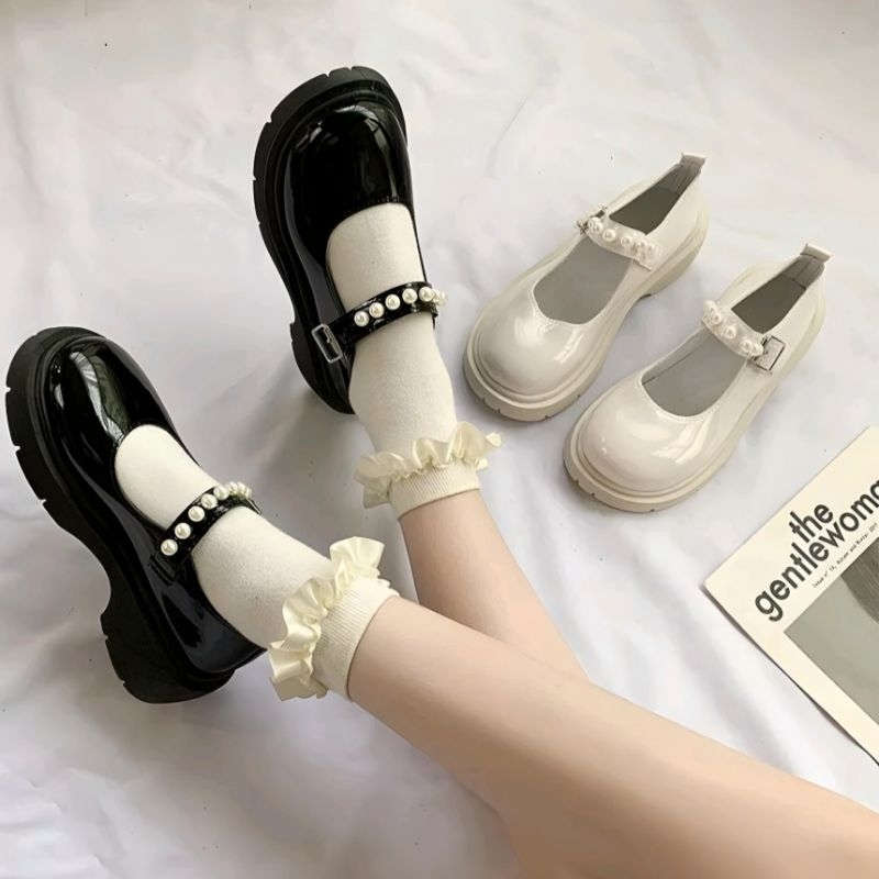 Jual Sepatu Kerja Wanita Kasual Mutiara Import Sepatu Loafers Perempuan ...