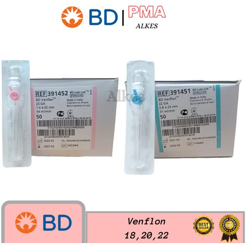 Jual BD Venflon IV Cannula No 18/20/22 Harga/Pcs | Shopee Indonesia