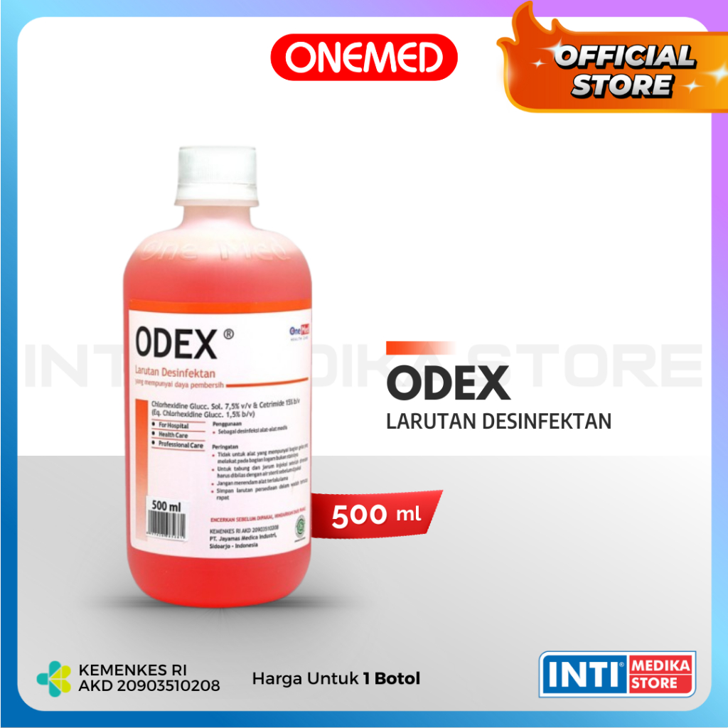 Jual ONEMED - Disinfectant Liquid ODEX 500ml | Cairan Disinfektan Pembersih Instrument | Shopee ...