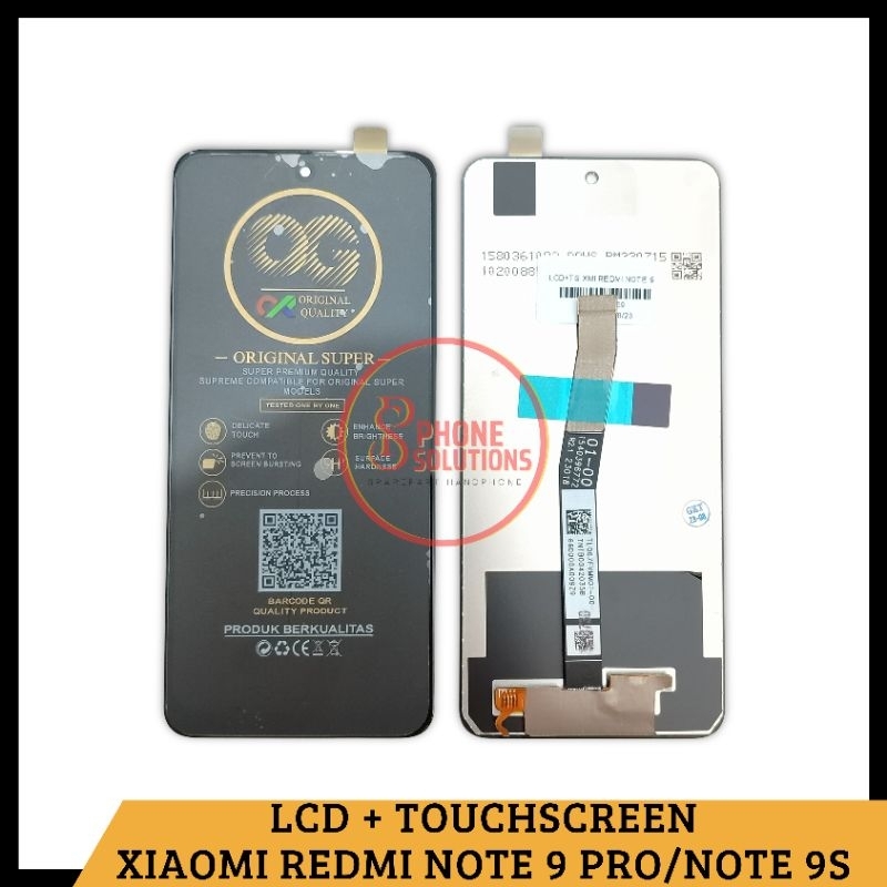 Jual LCD + TOUCHSCREEN XIAOMI REDMI NOTE 9 PRO/NOTE 9S BLACK ORIGINAL ...