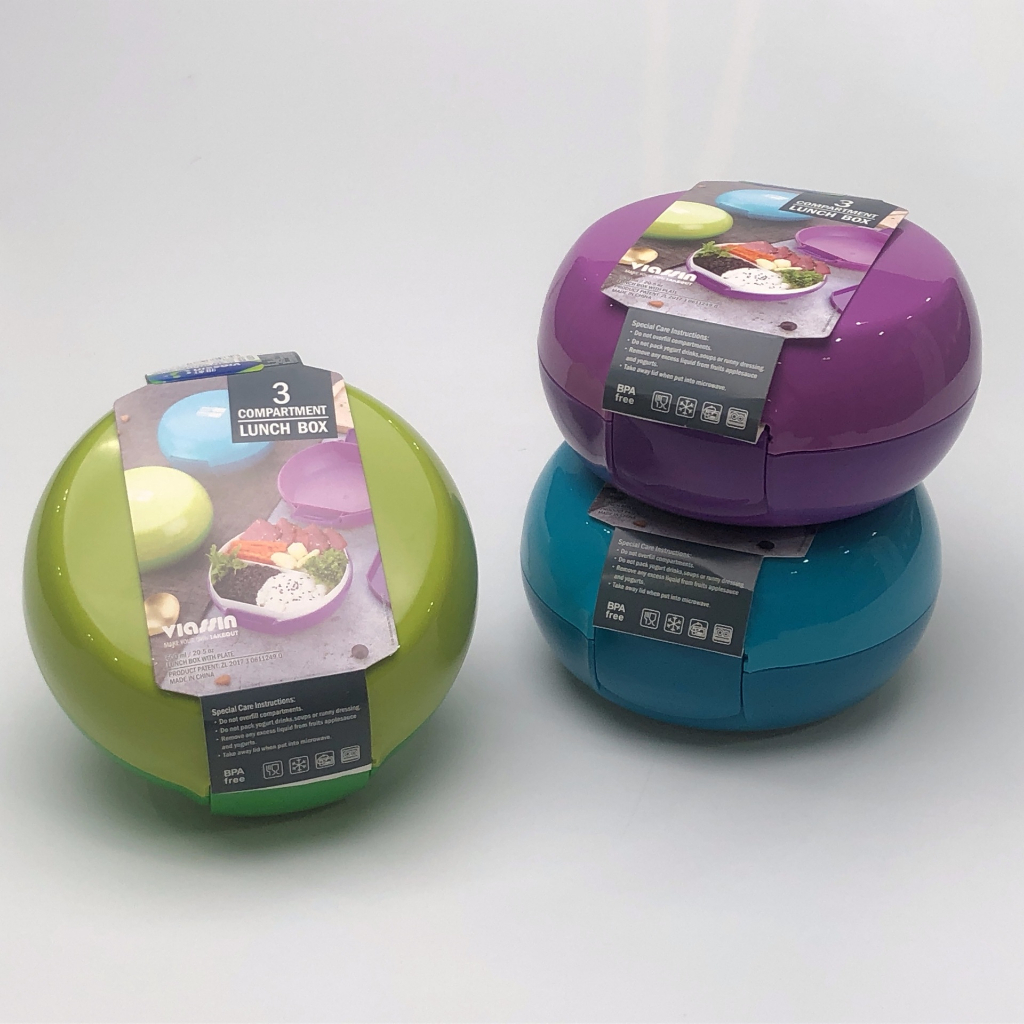 Jual Kotak Makan Oval Lunch Box Bulat A300 Kapasitas 600ml Free Sendok ...