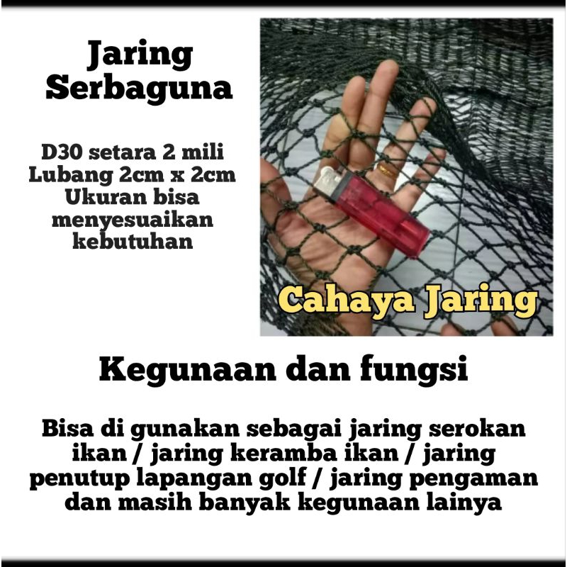 Jual Jaring Pagar Lapangan golf serbaguna lubang 2cmx2cm jaring pagar ...