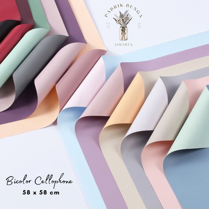 Jual COD - Flower Paper Wrapping Bi Color Cellophane/ Kertas Bunga ...