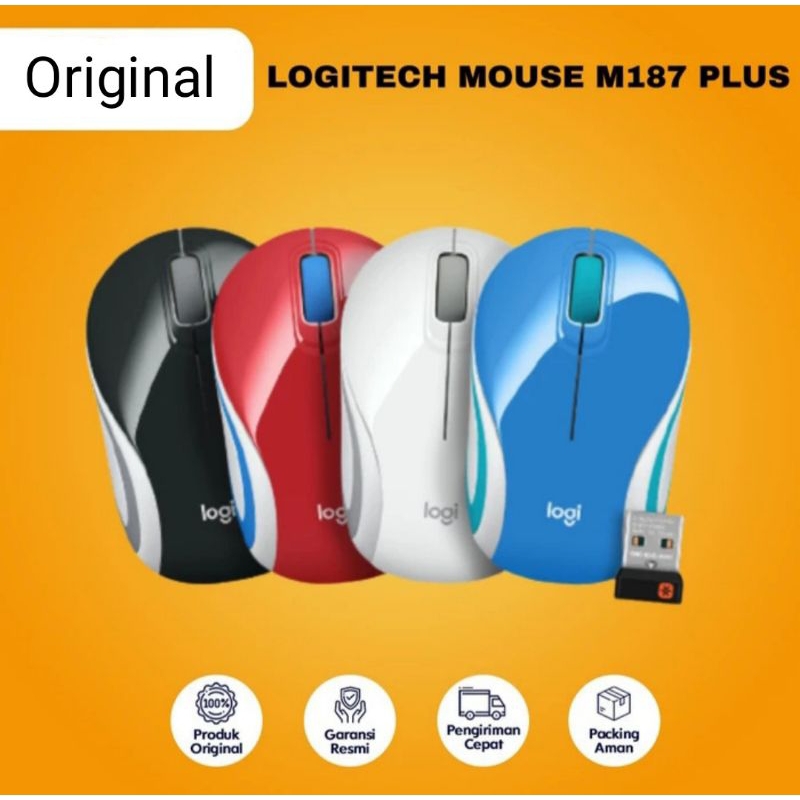 Jual Logitech Wireless Mouse M187 Original-Hitam | Shopee Indonesia