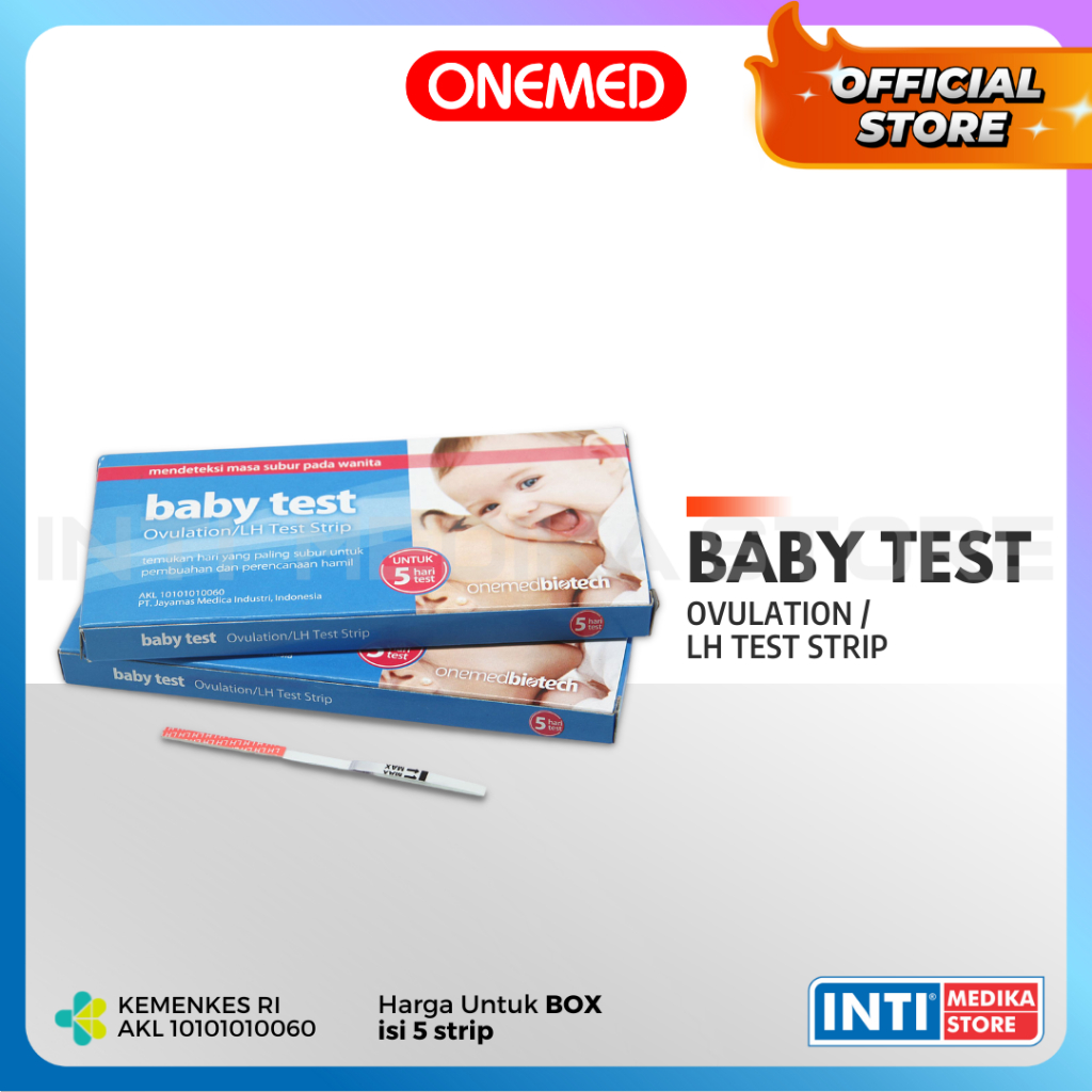 Jual ONEMED - Baby Test | Alat Tes Kesuburan isi 5 | Alat Test Masa ...