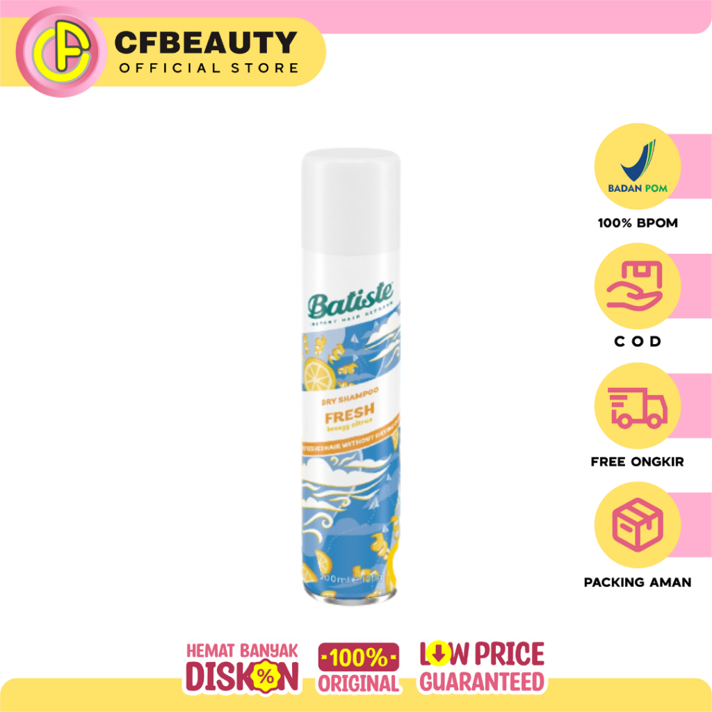 Jual Batiste Light & Breezy Fresh Dry Shampoo 200 ml | Shopee Indonesia