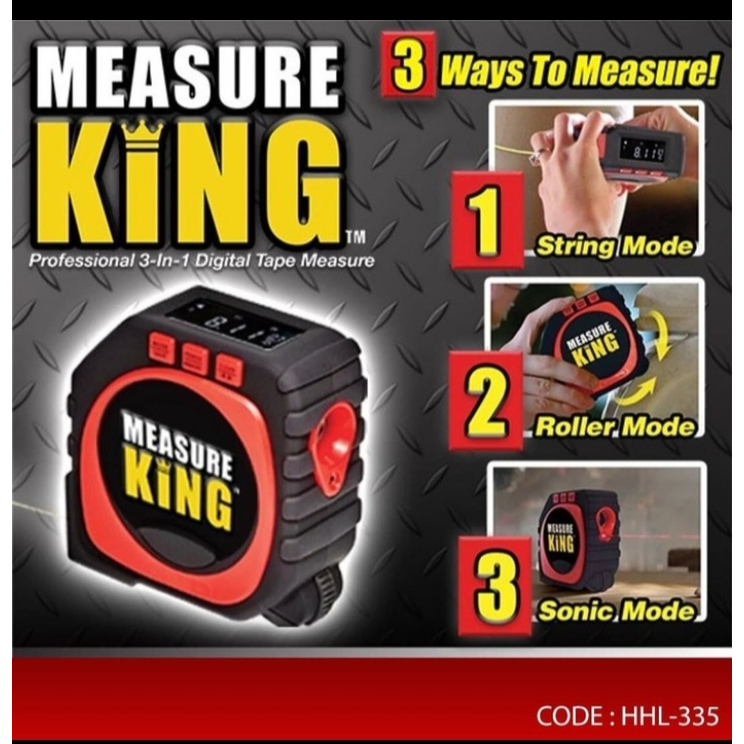 Jual Promo Measure King Meteran Digital 3 IN 1 RollerCord Mode Laser ...