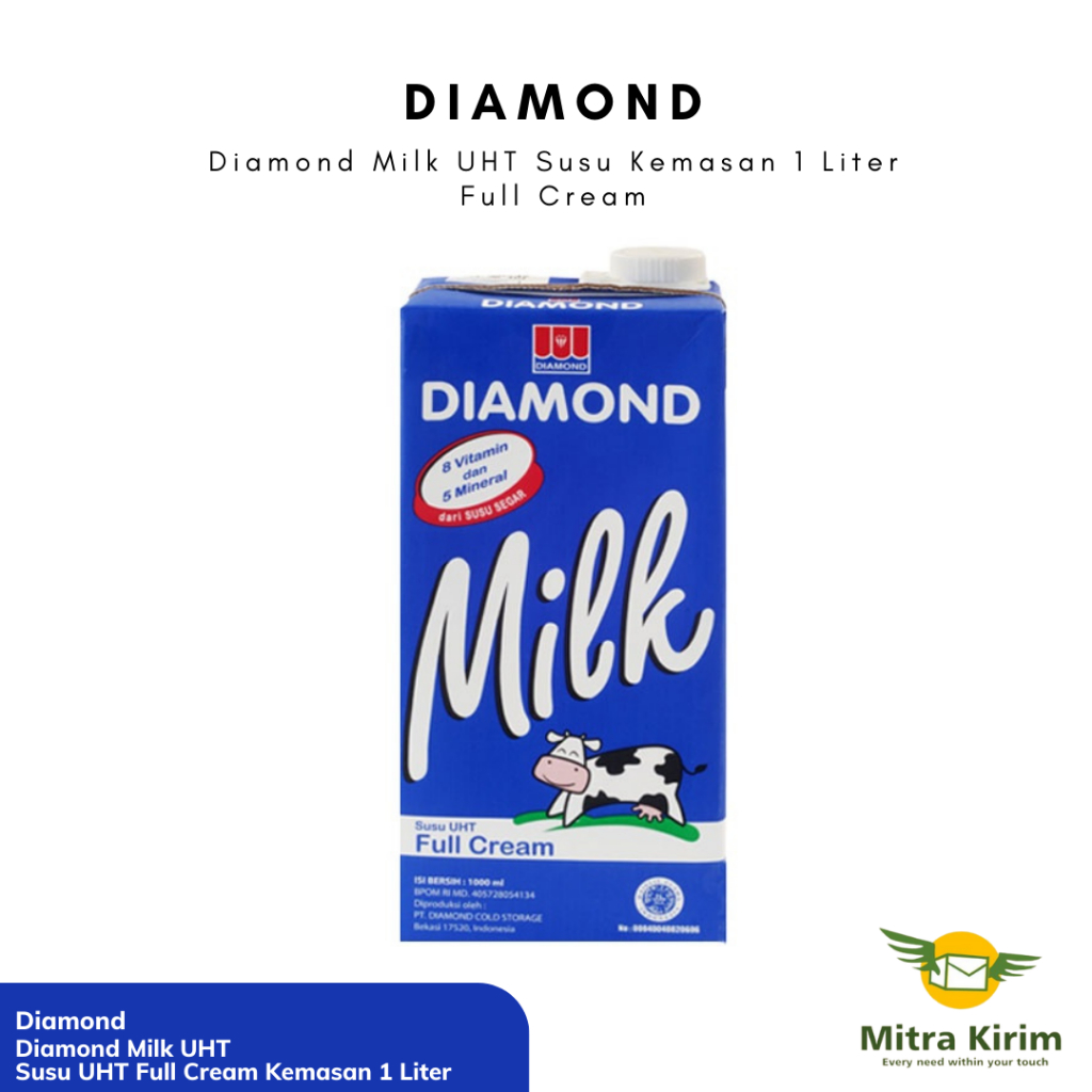 Jual Diamond Milk Susu UHT Full Cream Kemasan 1 Liter | Shopee Indonesia