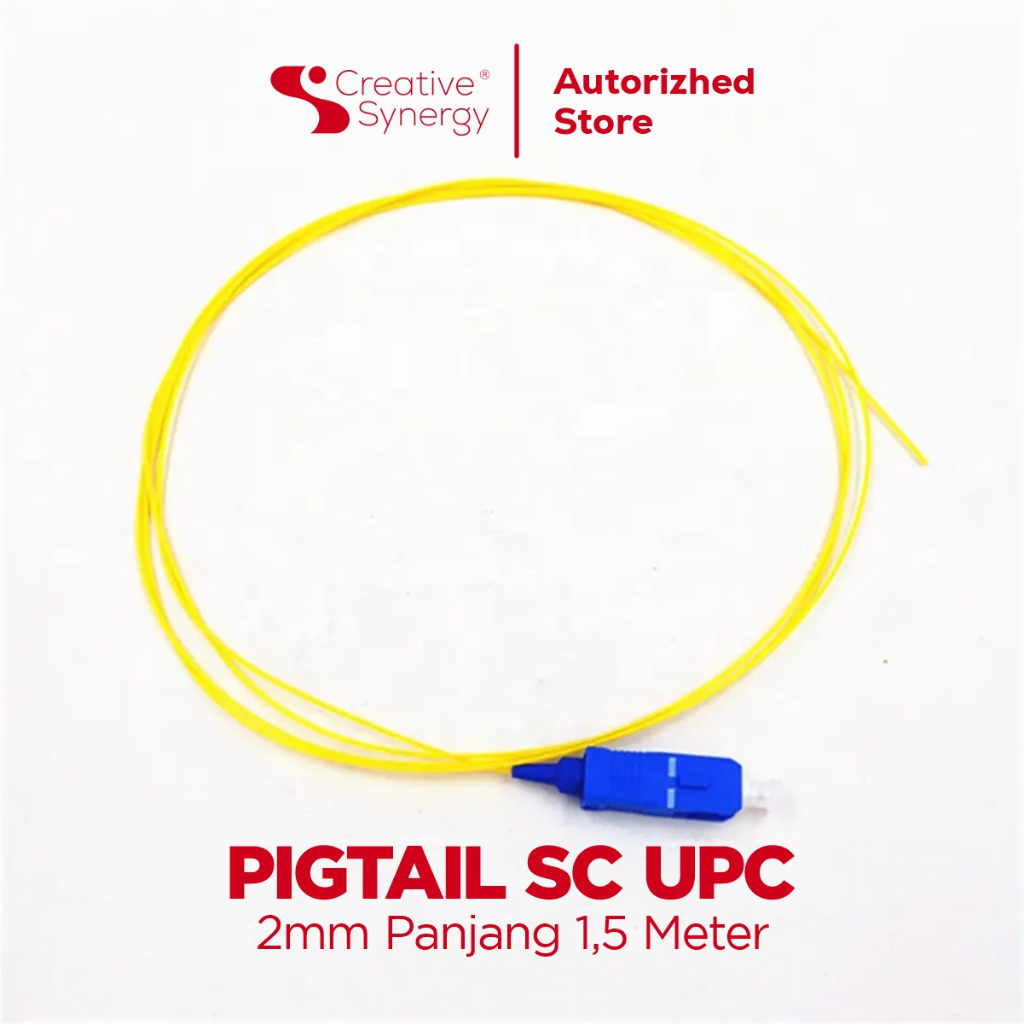 Jual Pigtail SC UPC Besar 2mm Panjang 1,5 meter - Kabel optik kuning ...