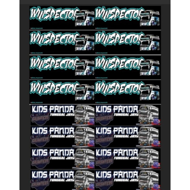 Jual stiker bus telolet Kids panda winspector asli anti air | Shopee ...
