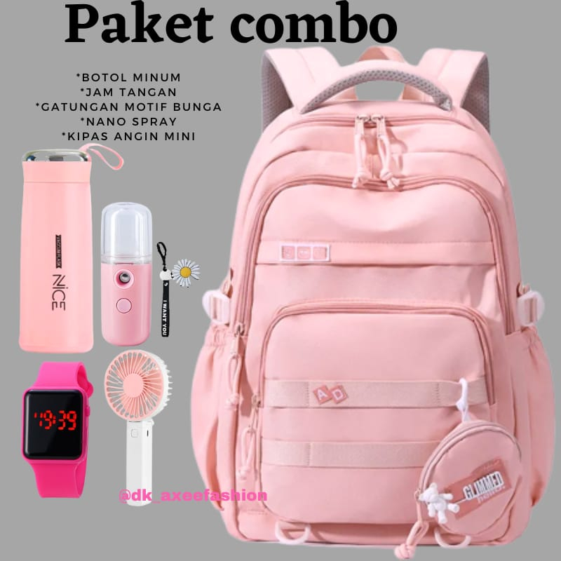 Jual Tas Ransel Terbaru PAKET COMBO Backpack Kuromi Sekolah Sd,smp,sma Tas Sekolah Anak ...