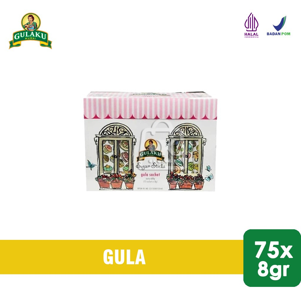 Jual Gulaku Stick / Gula Pasir Sachet 8gr x 75pcs | Shopee Indonesia