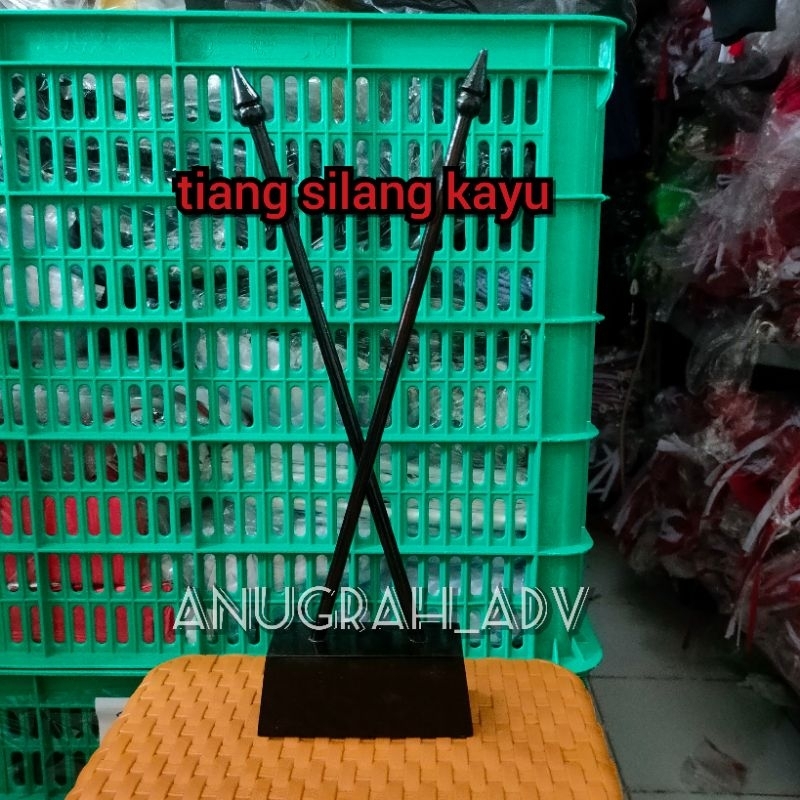 Jual tiang kayu silang tanpa bendera | Shopee Indonesia