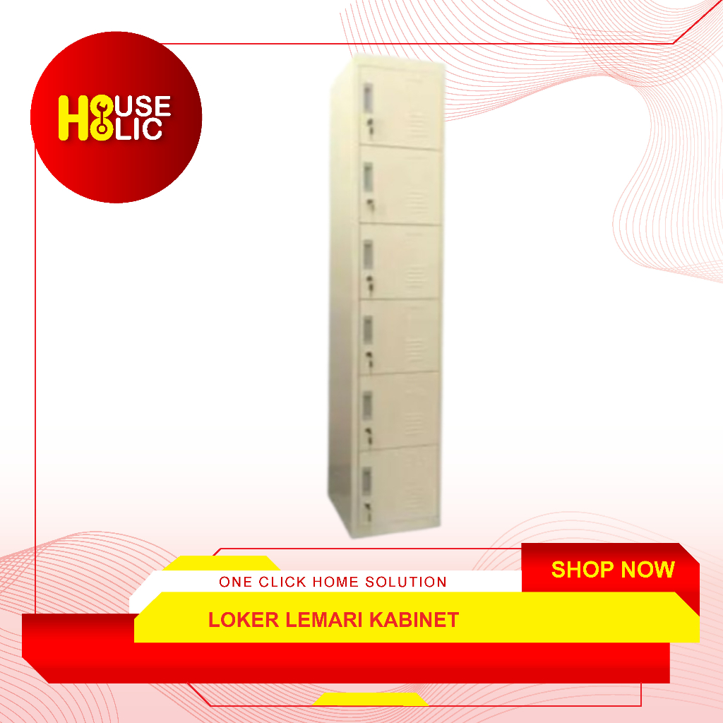 Jual Loker Besi 6 Pintu Lemari Cabinet Steel Locker Masterspace Satu ...