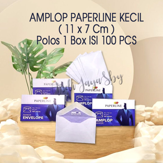 Jual Amplop Putih Kecil PAPERLINE ( 11 x 7 Cm ) Polos 1 Box Isi 100 Pcs ...
