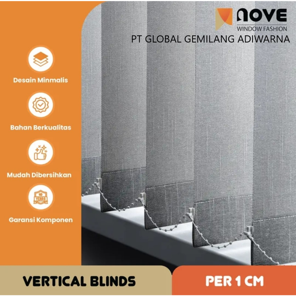 Jual GORDEN KANTOR VERTICAL BLIND DIMOUT STANDAR | Shopee Indonesia