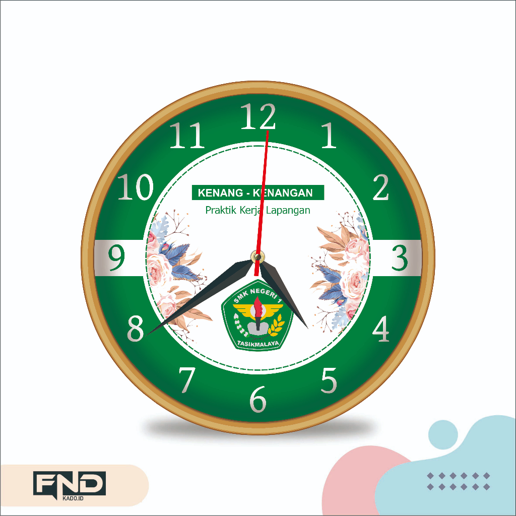 Jual Jam Dinding Custom KKN Jam Dinding PAR Logo Instansi Cinderamata ...