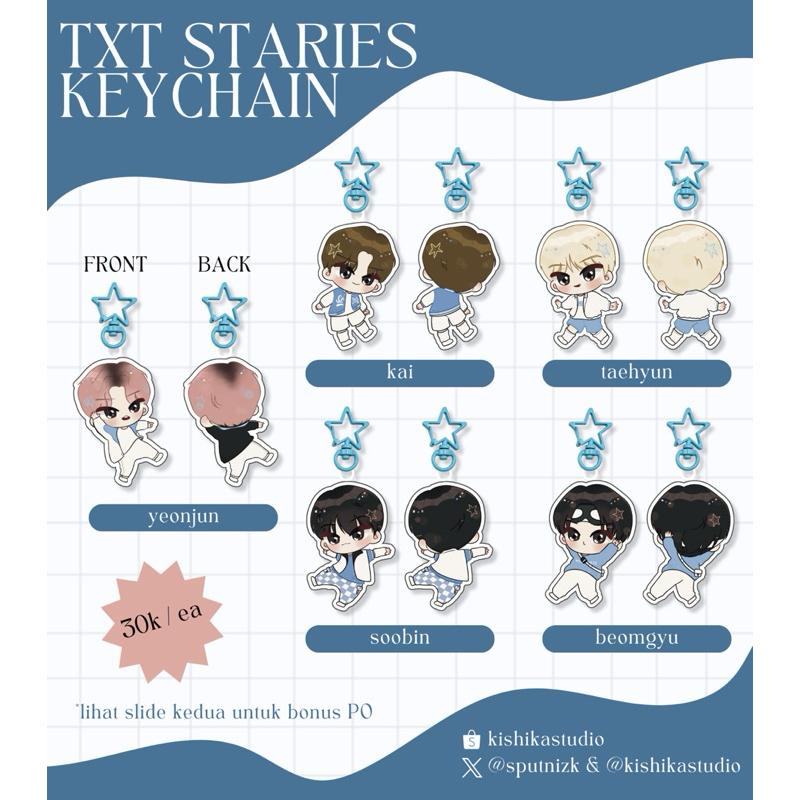 Jual TXT Staries Keychain Tomorrow X Together Fanmerch Chibi Poppin ...