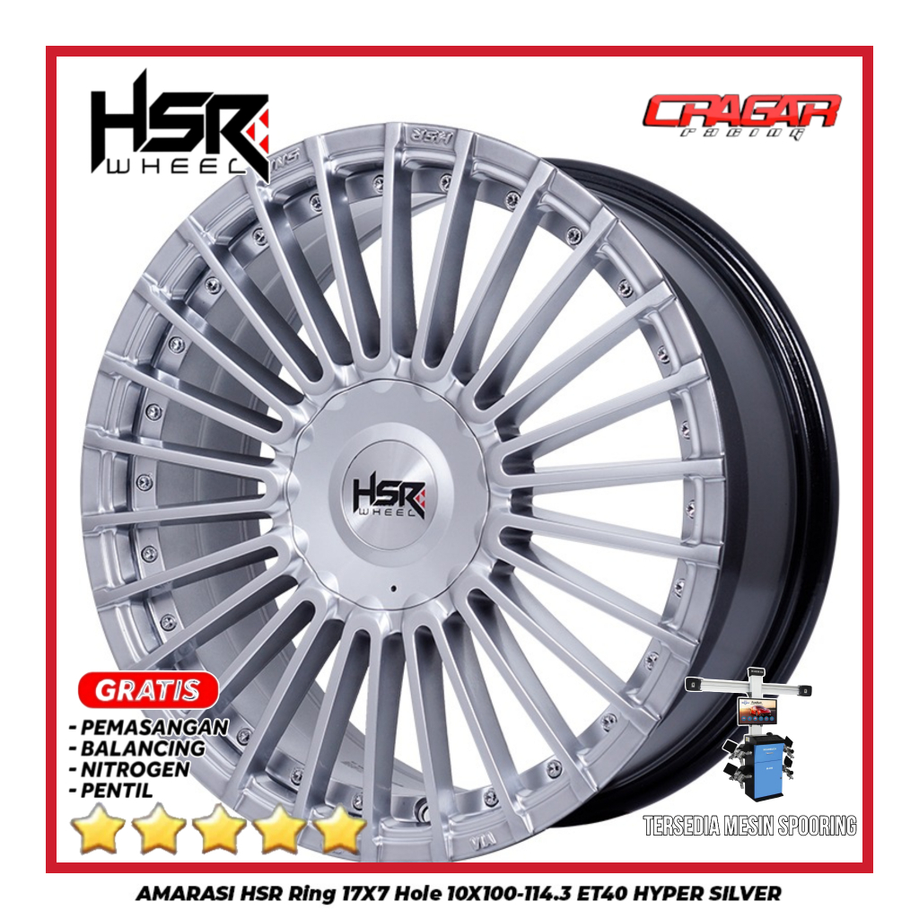 Jual VELG PELEK HSR WHEEL AMARASI JD7020 R17 LUBANG 5 ET40 HS BUAT ...