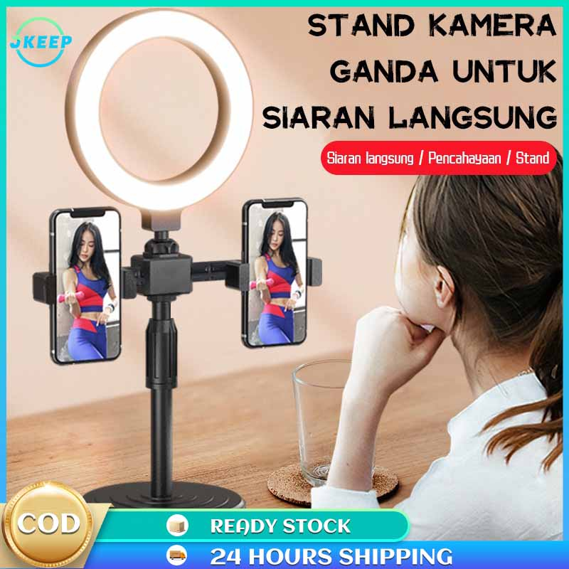 Jual [Ready Stock] Ring light 16cm + Light Stand Tripod Lampu LED Ring ...