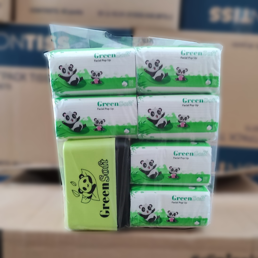 Jual [1Pack] isi 6 Tisu Greensoft PopUp Free BOX Tissue Meja Kotak ...