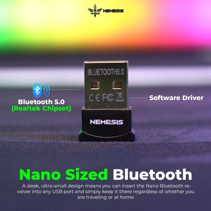 Jual NYK N10 Bluetooth 5.0 USB Dongle Realtek USB Adapter | Shopee ...