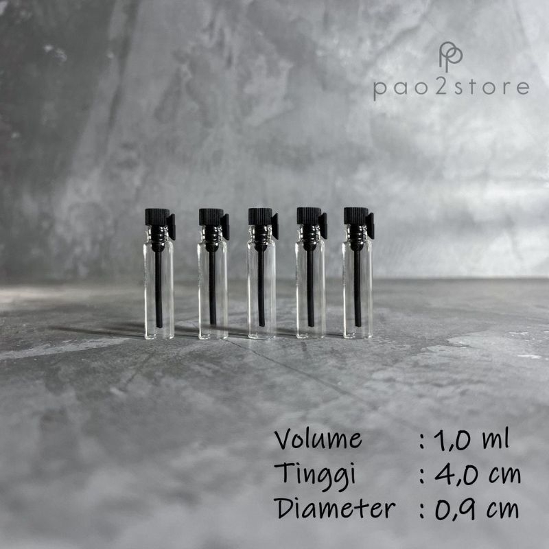 Jual Vial 1ml Botol Tester Sample Parfum Kaca Model Stik Panjang Lidi ...