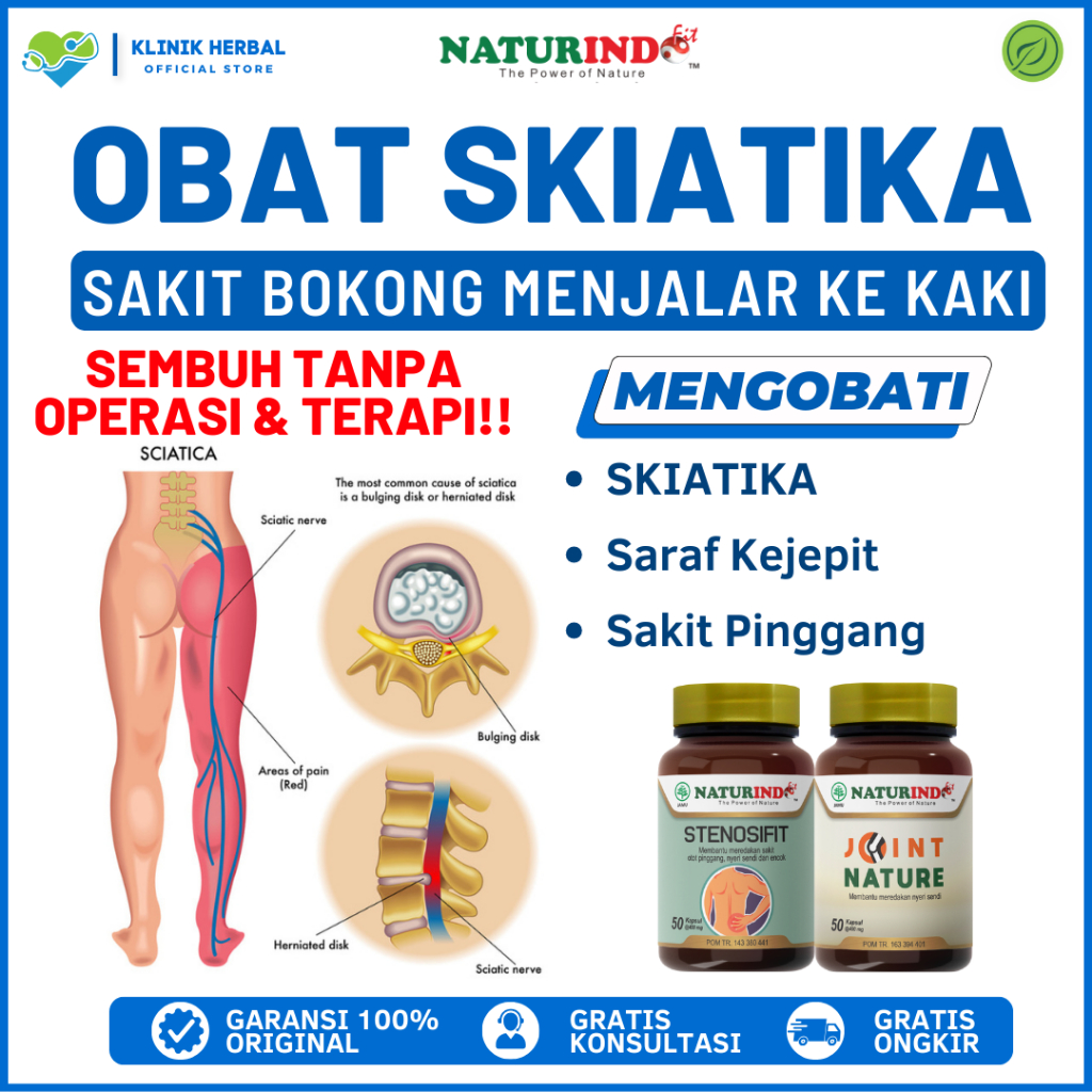 Jual Obat Skiatika Sakit Bokong Menjalar Sampai Ke Kaki Syaraf Skiatik Sciatica Saraf Kejepit ...