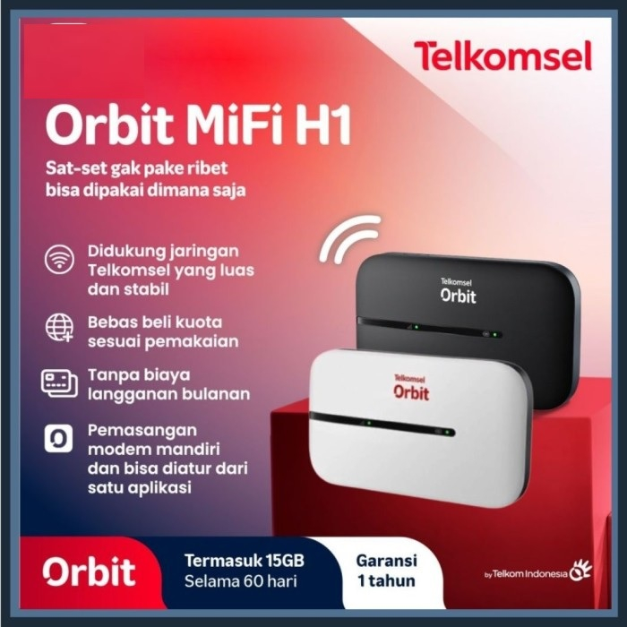 Jual Modem MiFi WiFi 4G LTE Huawei Orbit MiFi H1 Free Kartu Telkomsel ...